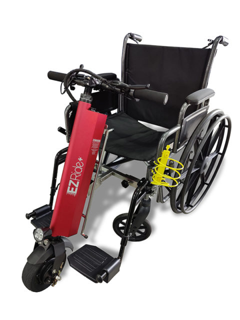 Wheelchair Power Assist: Electric Motor For Wheelchair: Attachment